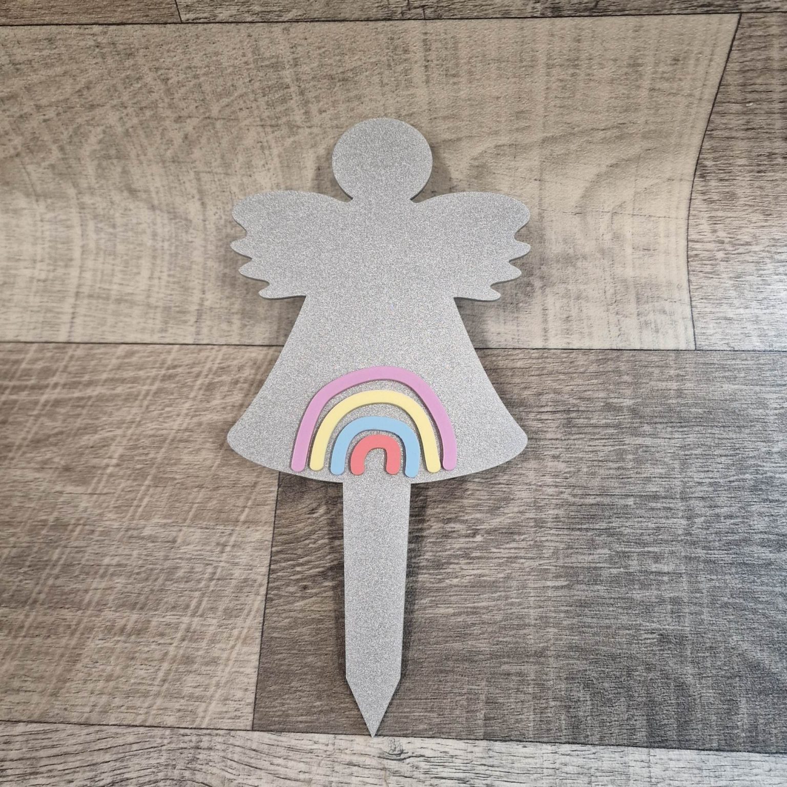 Rainbow on Grave marker - Angel - Manchester Craft Blanks