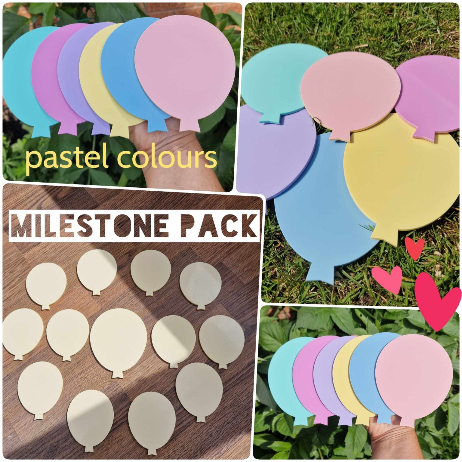 Milestone set - balloon blanks - Manchester Craft Blanks