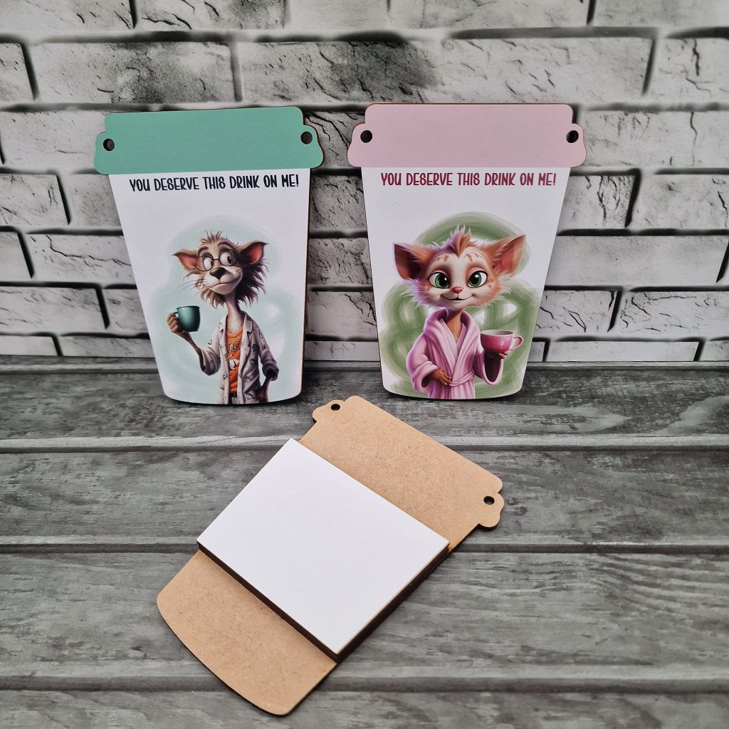 MDF cup, gift card holder with Vinyl - Teachers - Manchester Craft Blanks