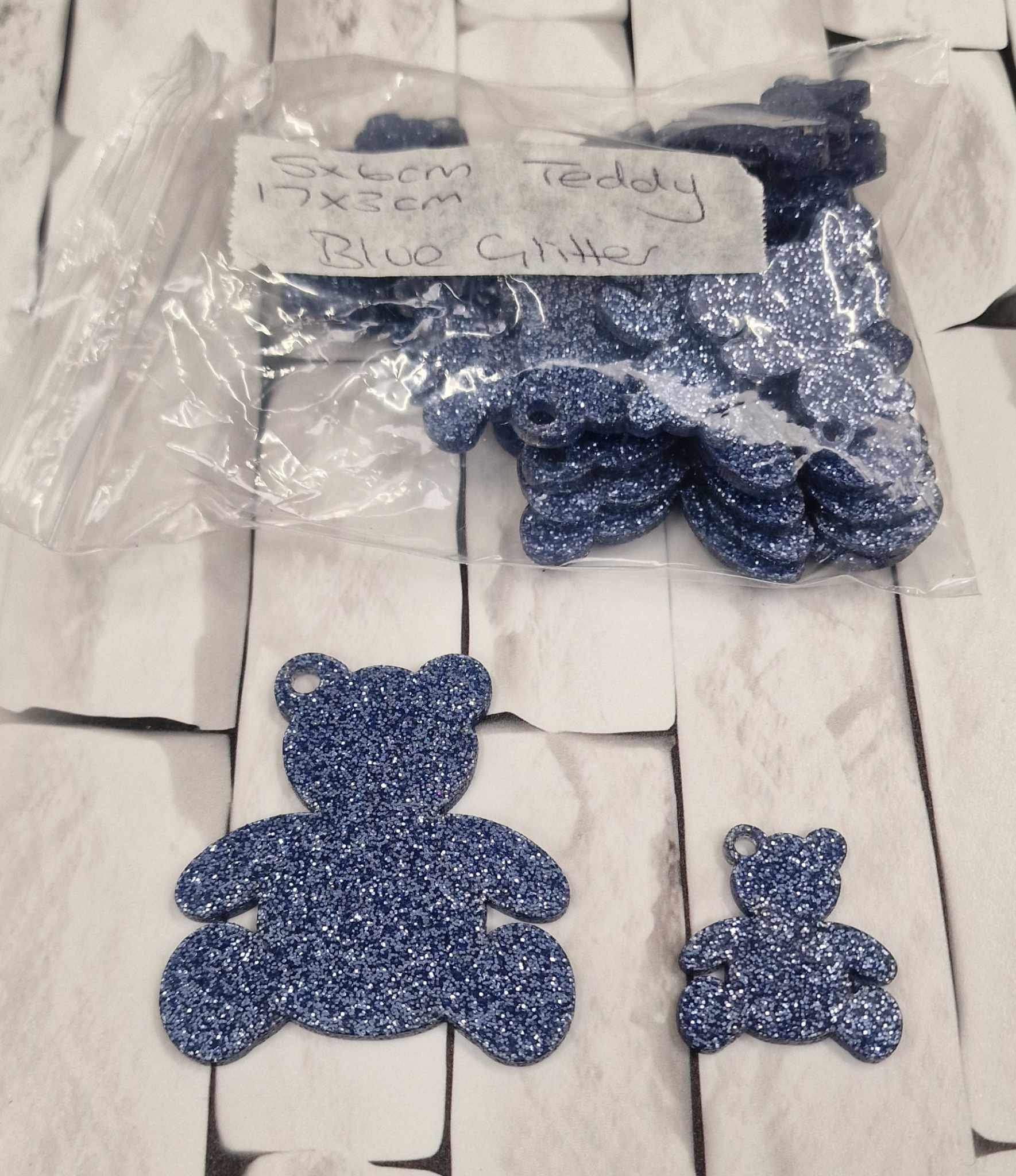 Teddy Keyring with teddy tags - Manchester Craft Blanks