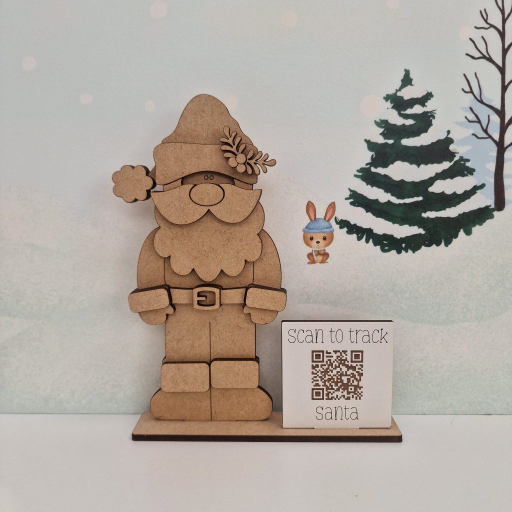 Santa on a base with QR code - Manchester Craft Blanks