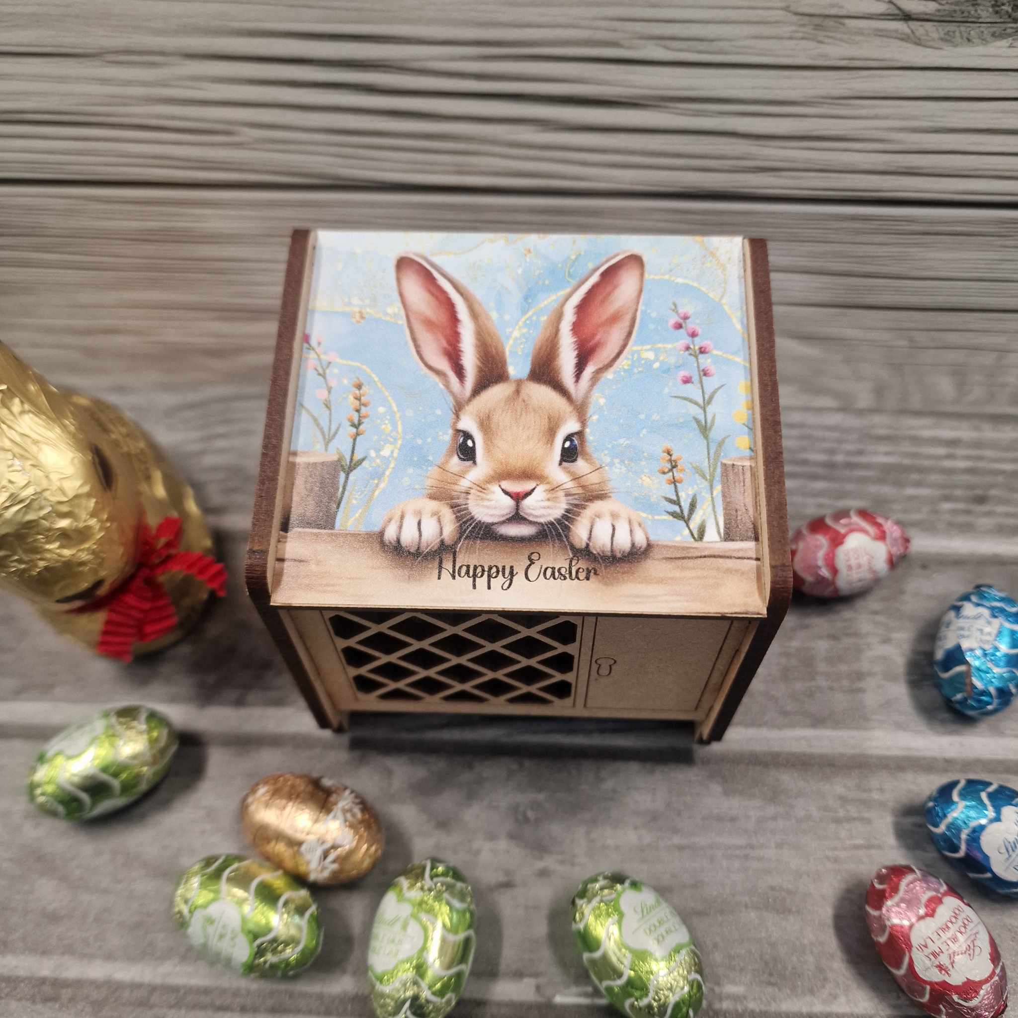 MINI Hutch vinyl - Bunny Blue Gold - Manchester Craft Blanks