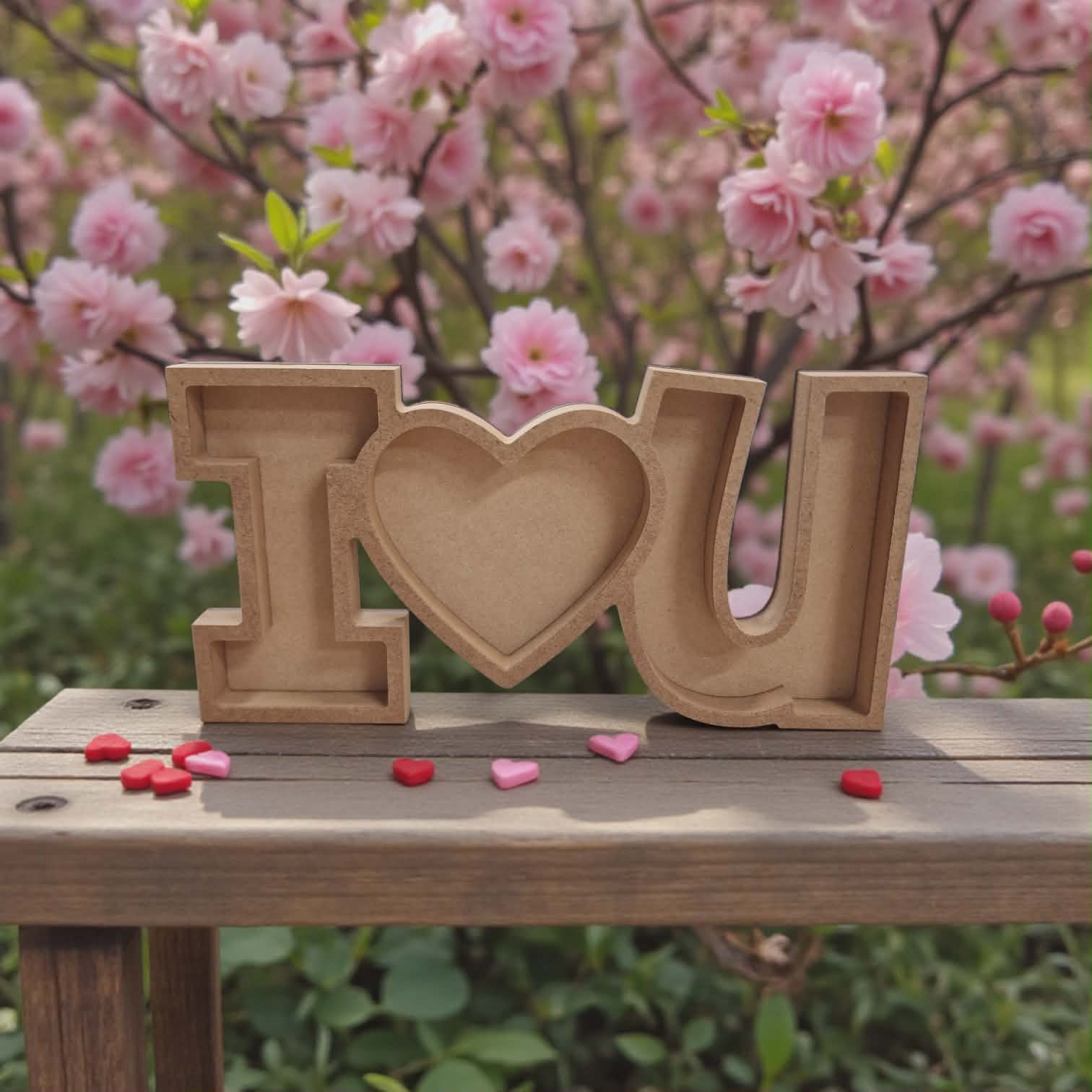Open Fillable Shape - I love You