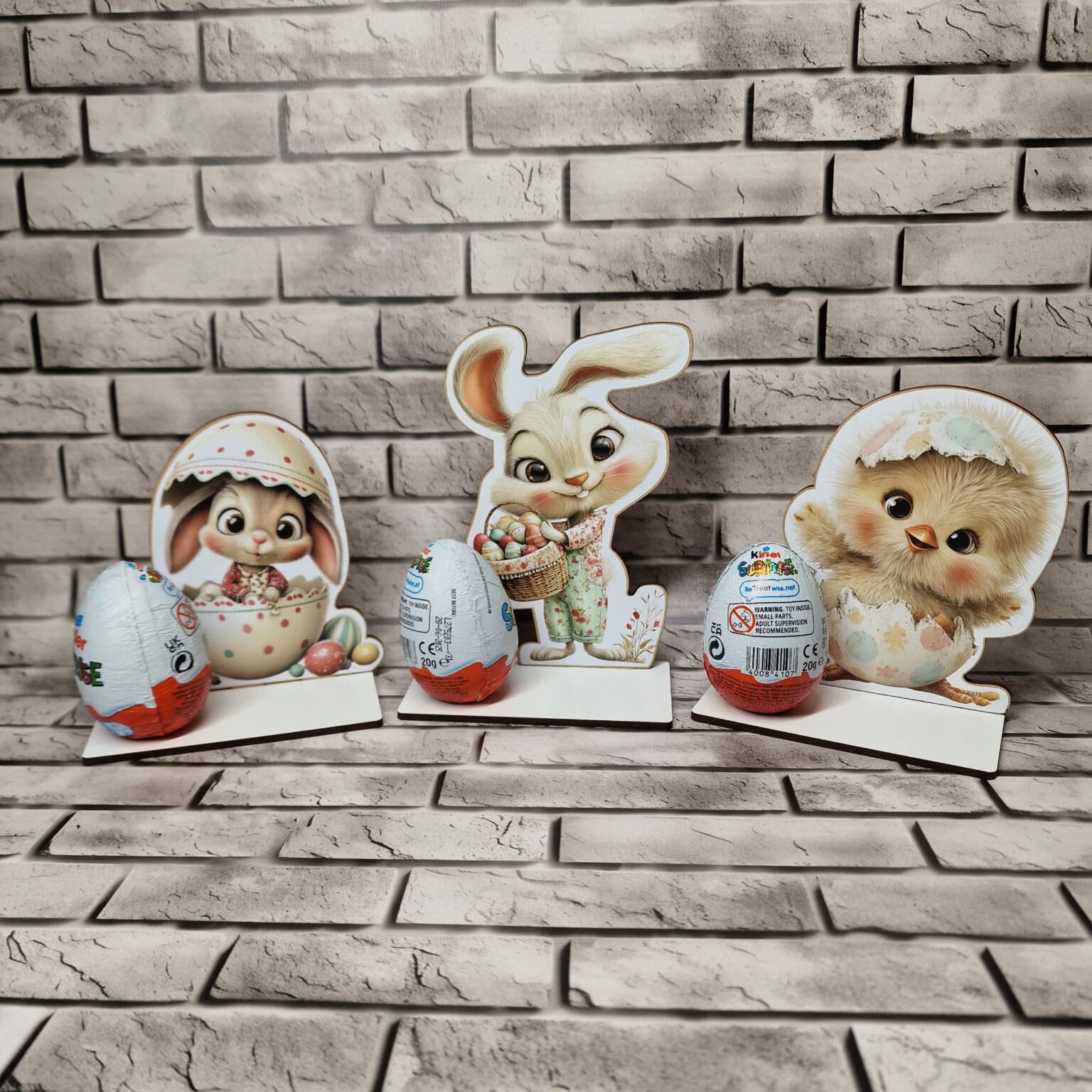 Easter characters - floppy bunny - base for egg - vinyl and MDF