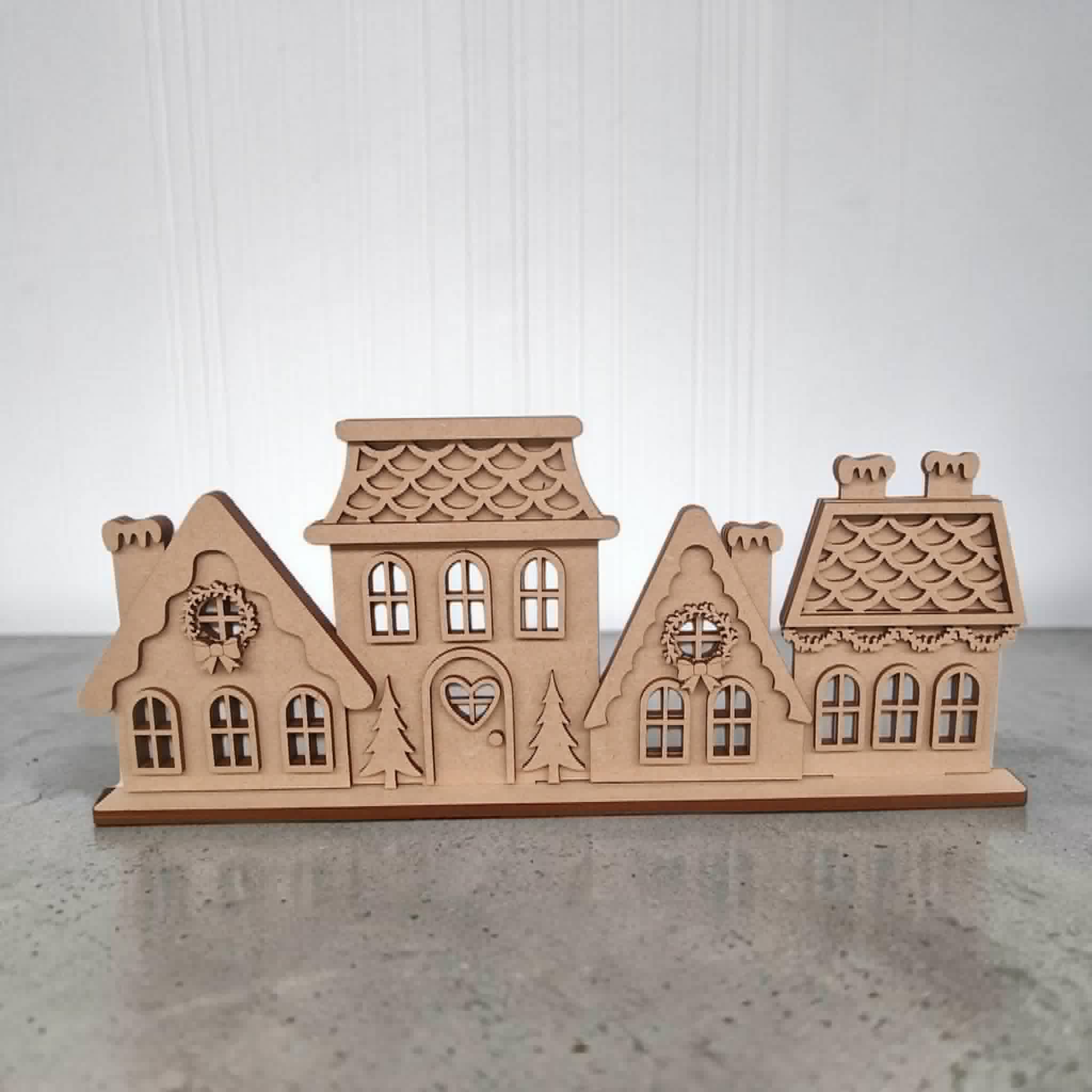 Gingerbread Village tealight holder