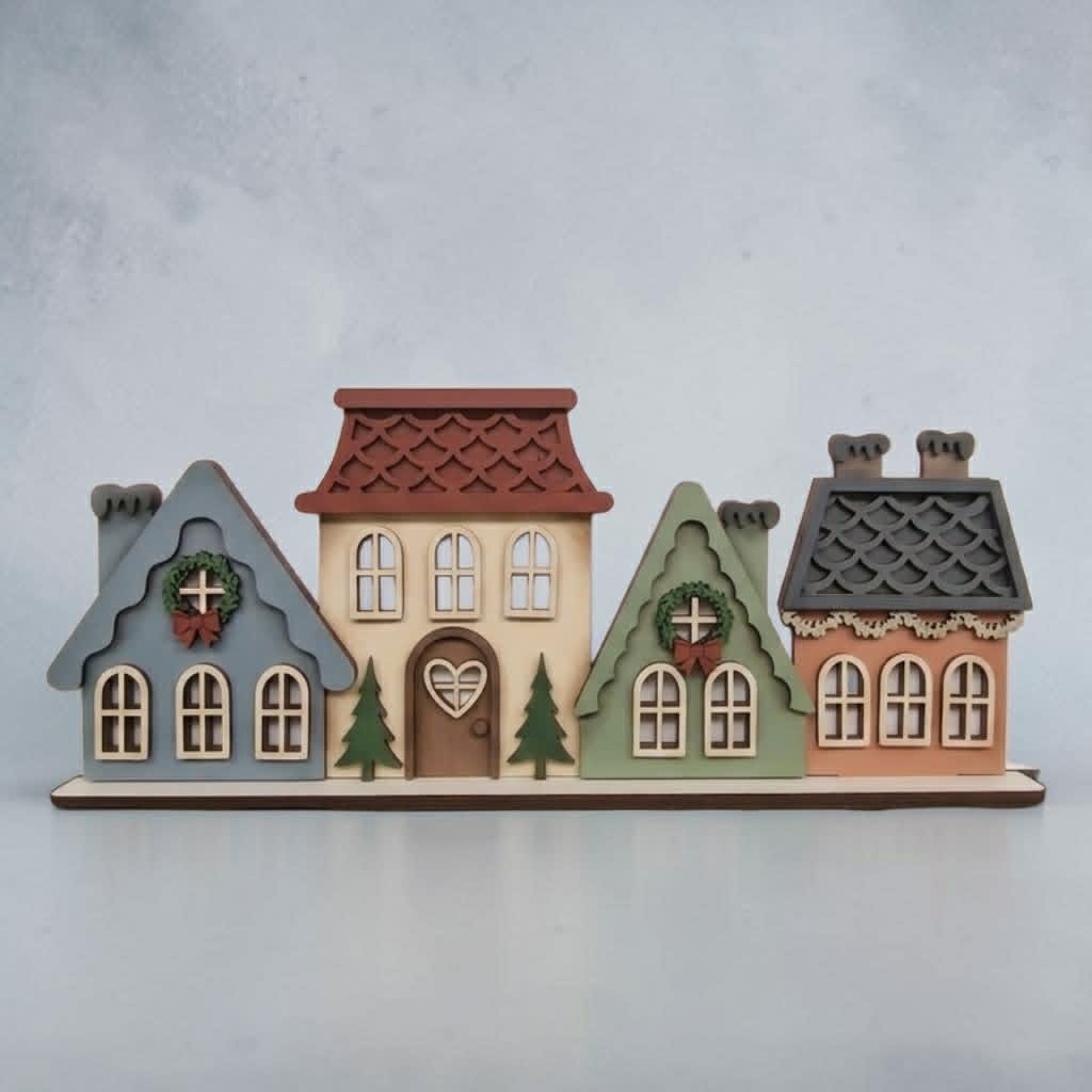 Gingerbread Village tealight holder